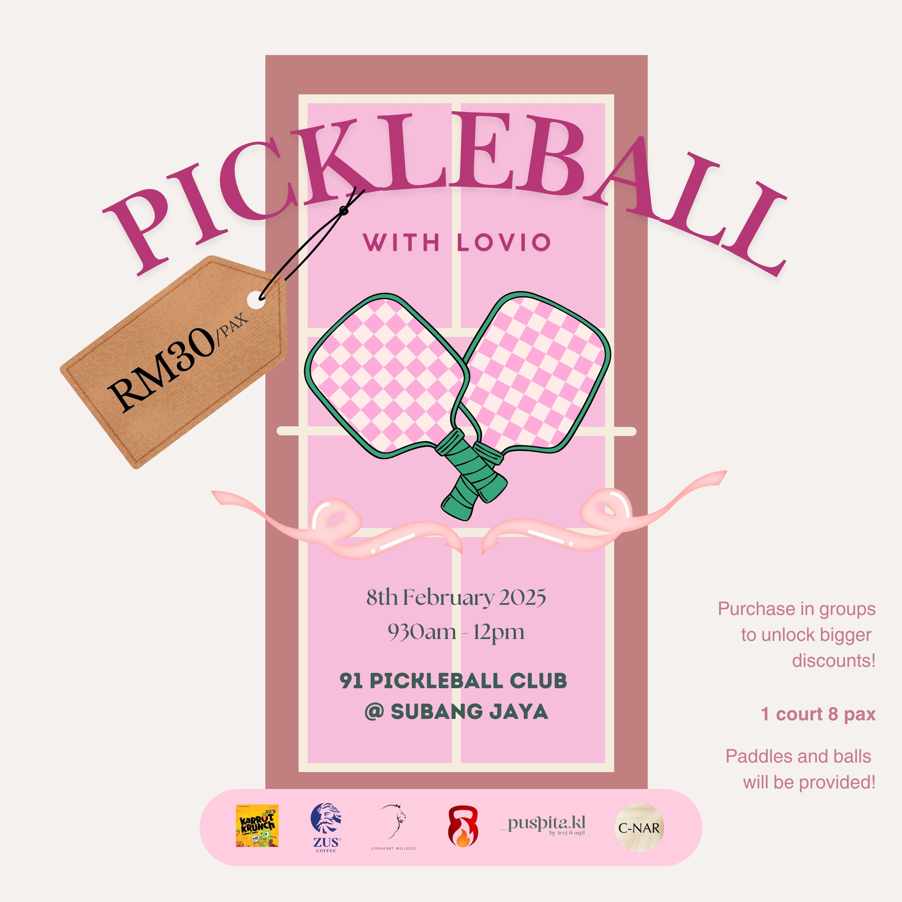 Pickleball Morning with Lovio at 91 Pickleball Club, Subang Jaya